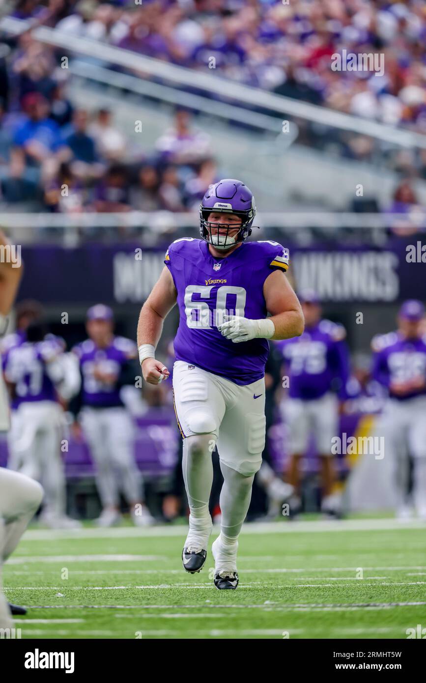 Minnesota Vikings center Josh Sokol (60) in action during the first ...