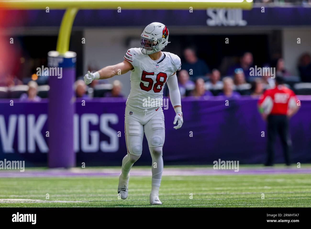 Arizona Cardinals linebacker Kyle Soelle (58) in action against the ...