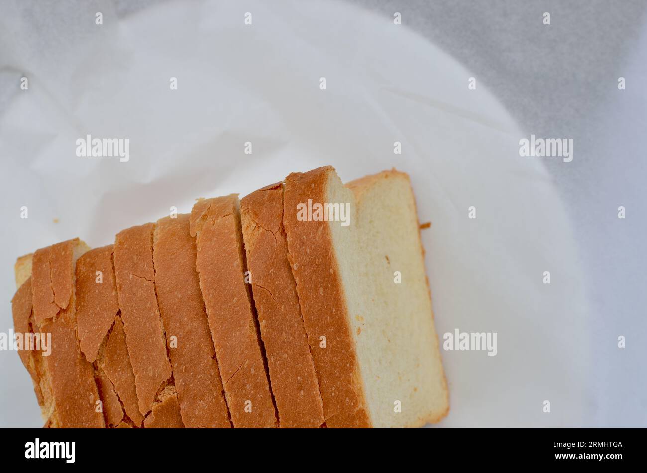 Close up of delicious traditional bread, also known as sliced bread ...