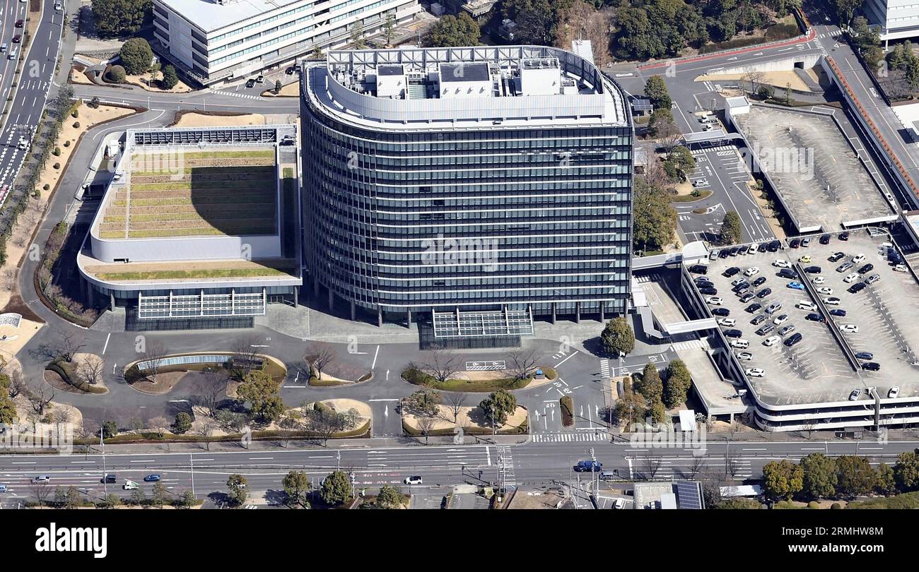 An aerial photo shows TOYOTA MOTOR CORPORATION headquarters in Toyota ...