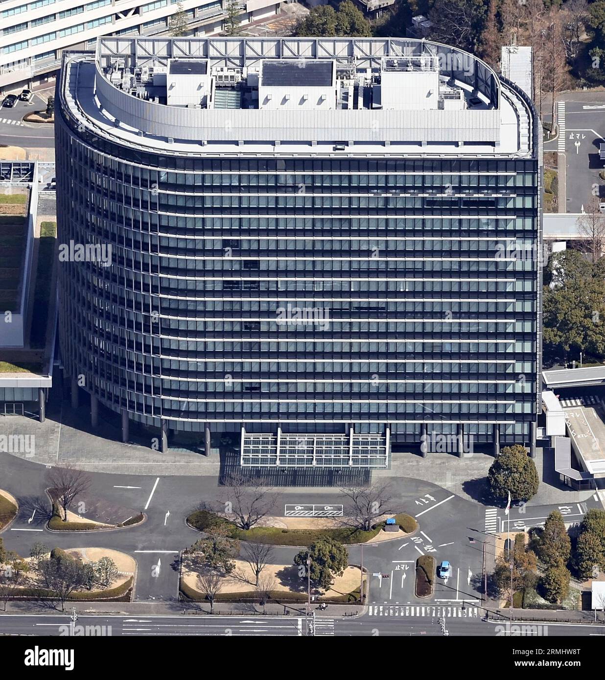 An aerial photo shows TOYOTA MOTOR CORPORATION headquarters in Toyota ...