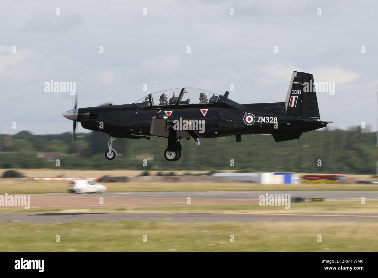ZM328, a Beechcraft Texan T1 operated by the Royal Air Force (RAF ...