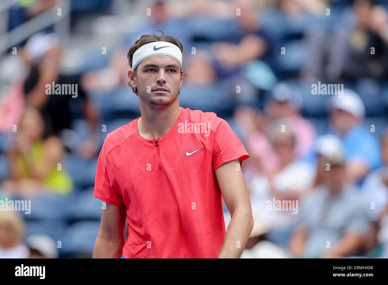 Taylor Fritz during a men's singles match at the 2023 US Open, Monday ...