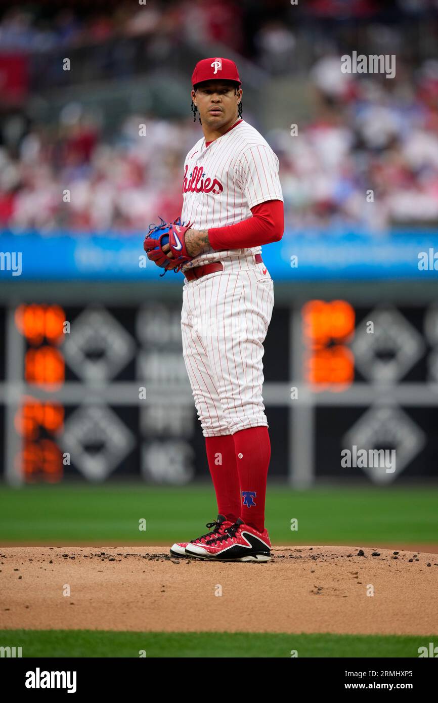 Philadelphia Phillies' Taijuan Walker plays during a baseball game, Monday, Aug. 28, 2023, in ...