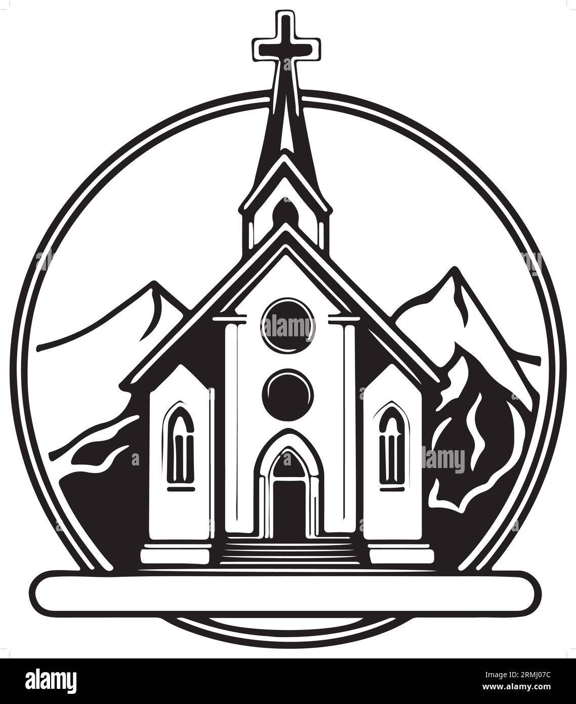 Gorgeous and lovely Christian Church vector art Stock Vector Image ...