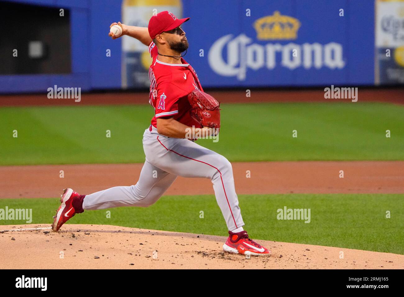 FLUSHING, NY - AUGUST 25: Los Angeles Angels Pitcher Patrick Sandoval ...