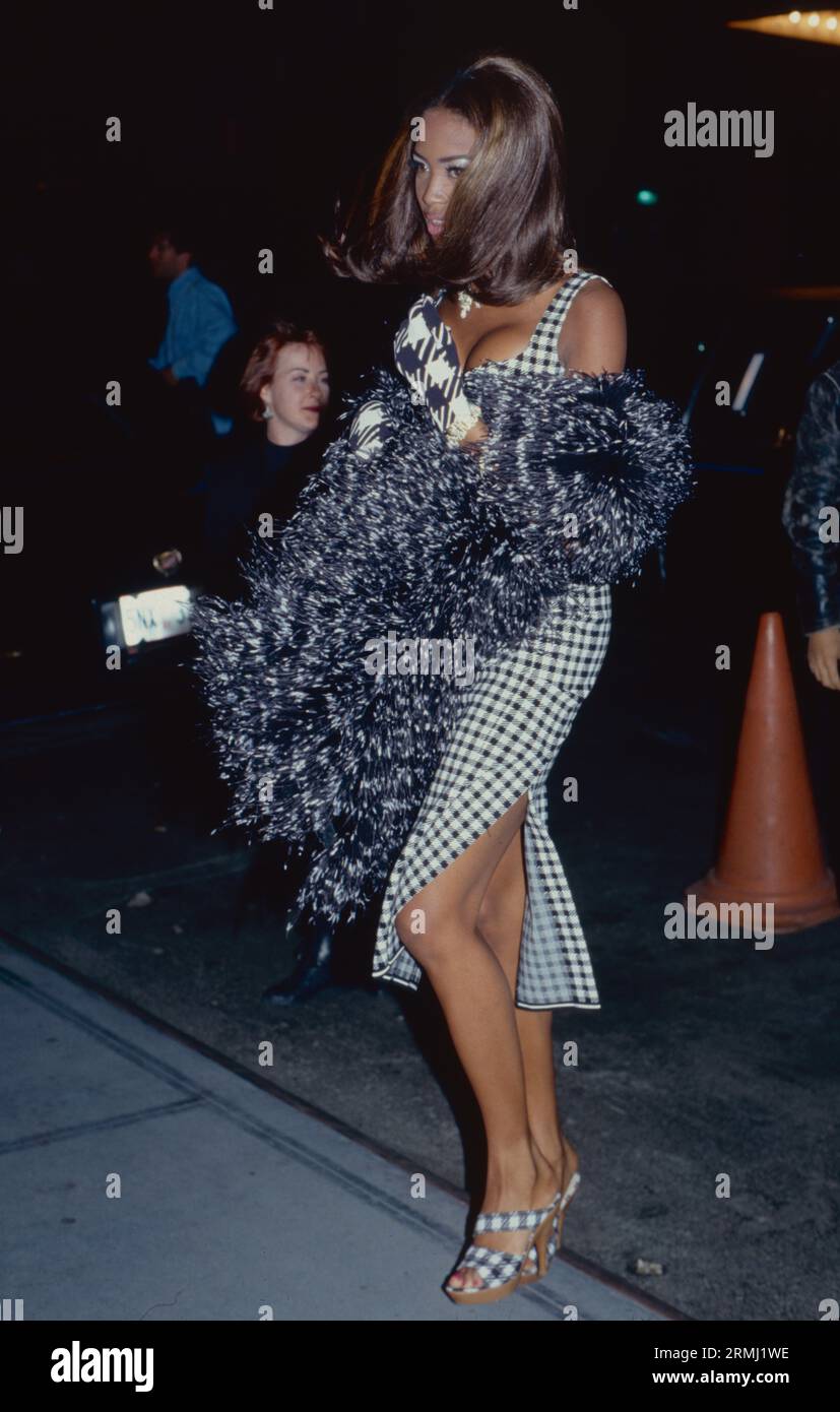 Naomi Campbell arriving at her 21st birthday party at Laura Belle in ...