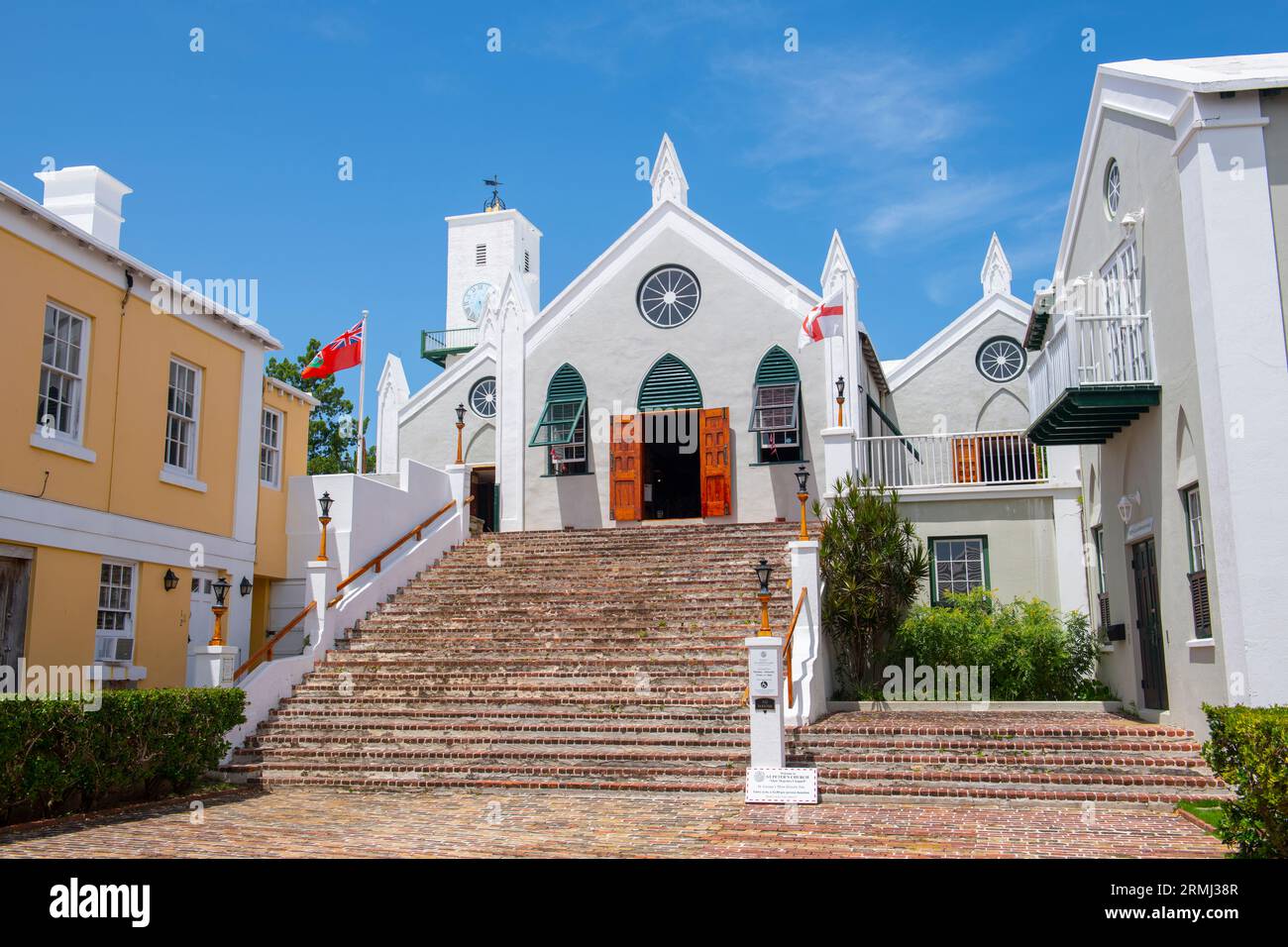 St. Peter's Church on 33 York Street in St. George's town center in ...