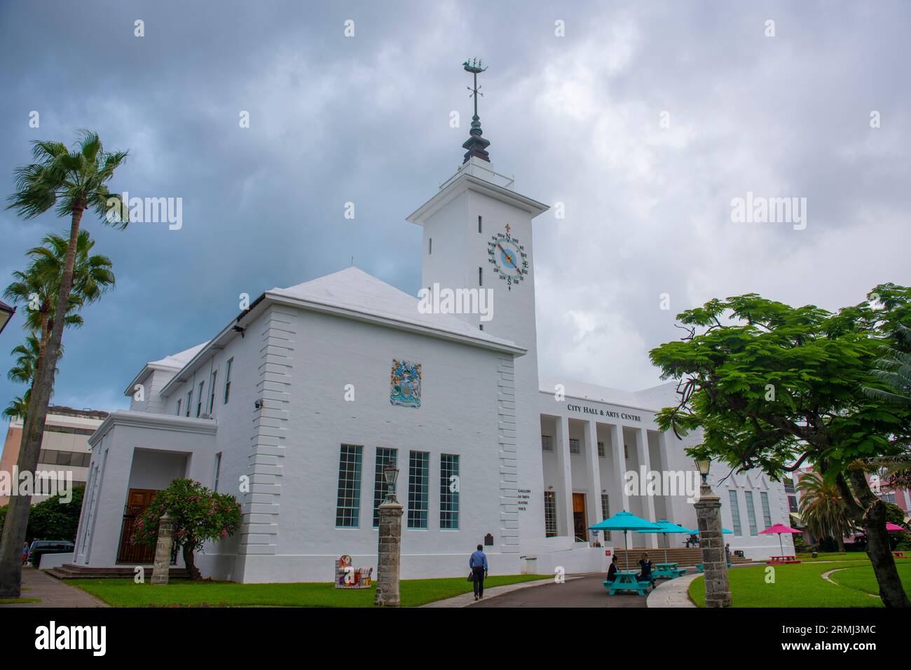 Hamilton City Hall on Church Street in Hamilton city center in Bermuda ...