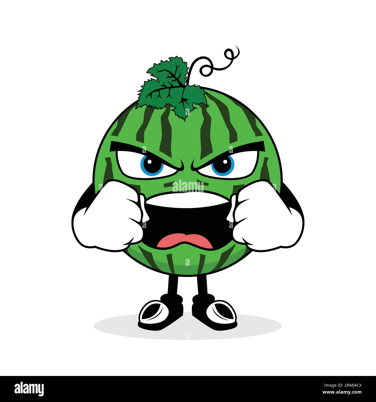 Cute watermelon kawaii cartoon Stock Vector Images - Alamy