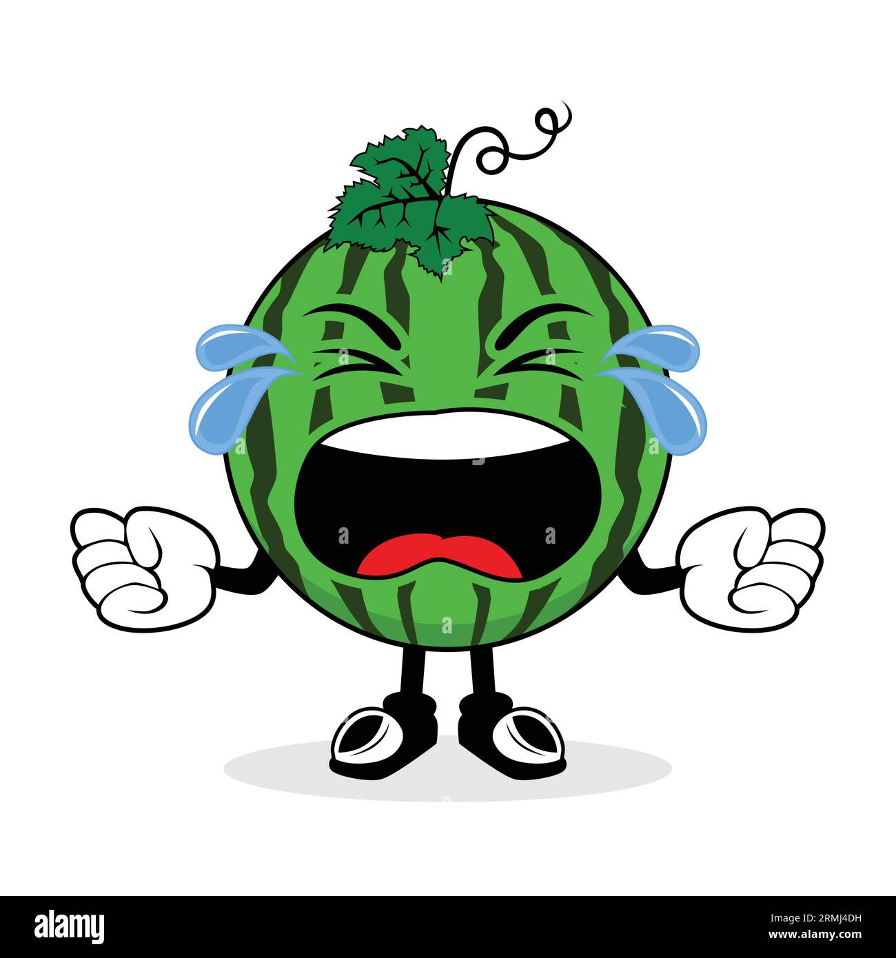 Cartoon character slice melon Stock Vector Images - Alamy