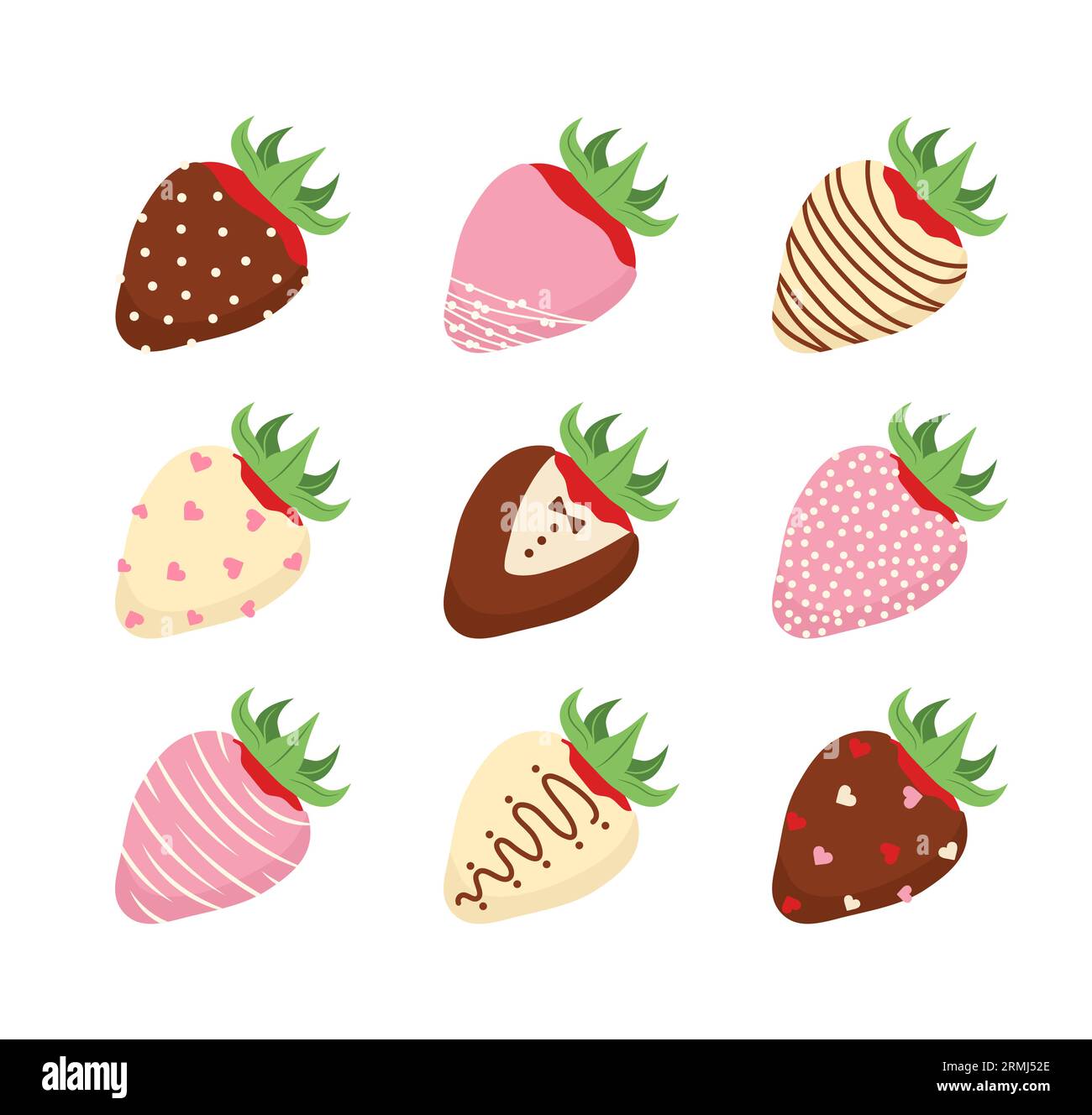 Strawberries in milk chocolate. Sweet dessert for Valentines day ...