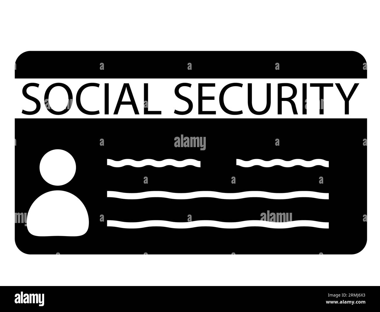 Social security card icon. Social security card number sign. flat style ...