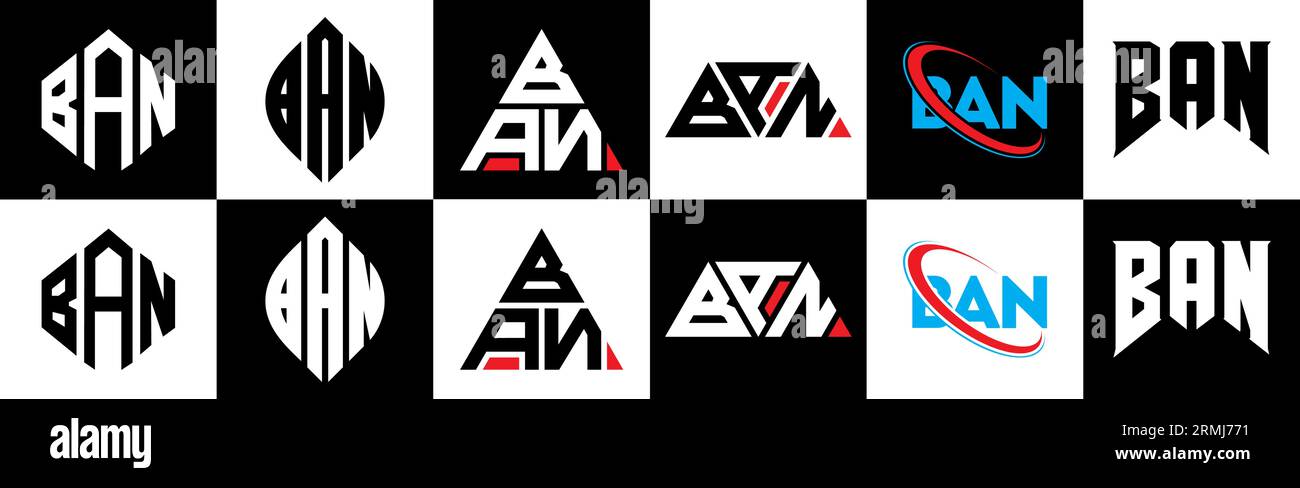 Ban hexagon Stock Vector Images - Alamy