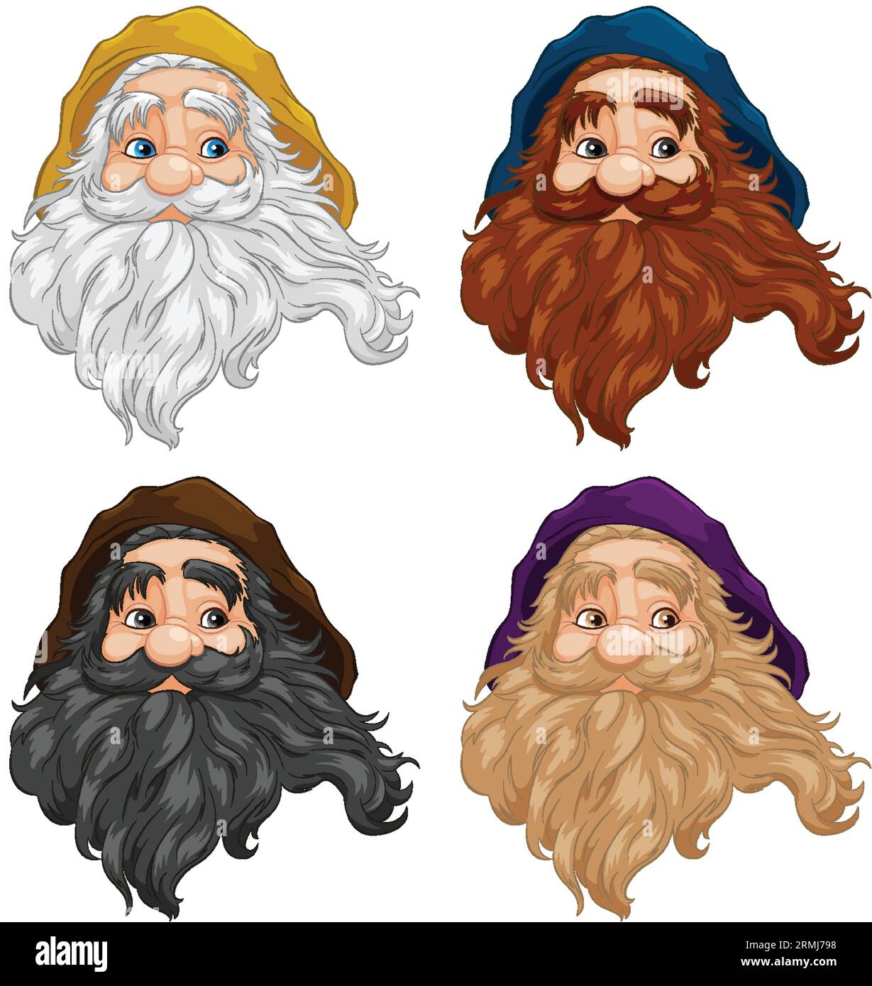 A wise old man with a lengthy beard and mustache Stock Vector Image & Art - Alamy