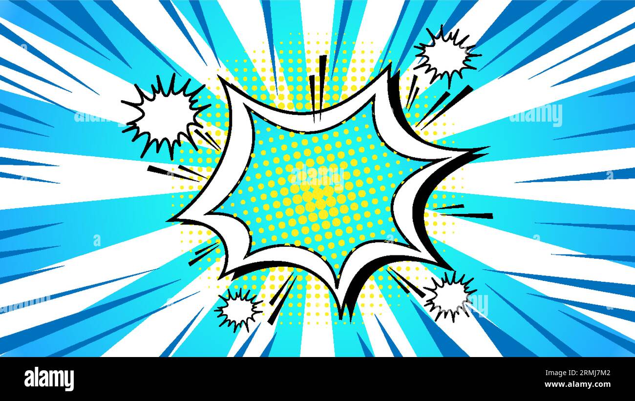 Vintage-style blue comic banner with empty space Stock Vector Image ...