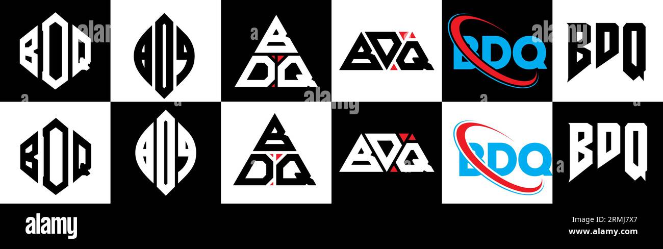 Bdq minimalist logo Stock Vector Images - Alamy