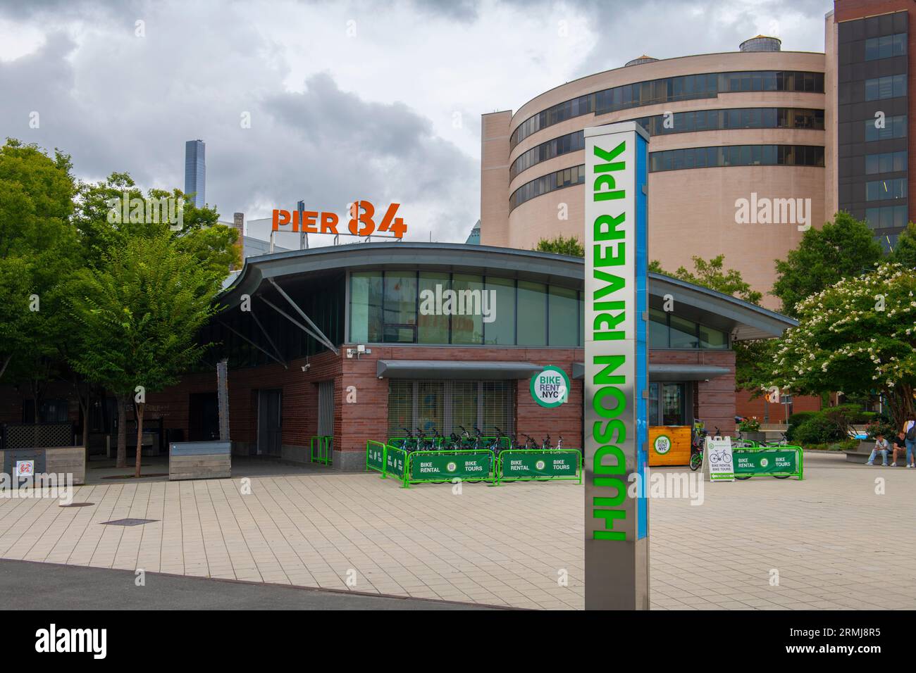 Hudson River Park at Pier 84 in Midtown Manhattan, New York City Stock ...