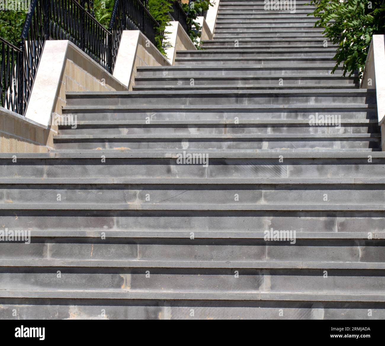 The modern staircase in the park with ascending stairs Stock Photo - Alamy