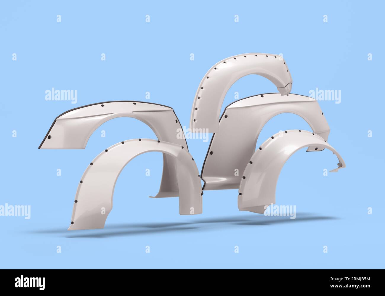 Sport car custom upgrade kit set of details for body side bumpers 3d ...