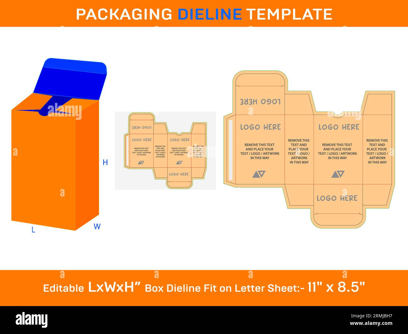 Rectangular Box, book Gift Box, reverse tuck end box Die line Template ...