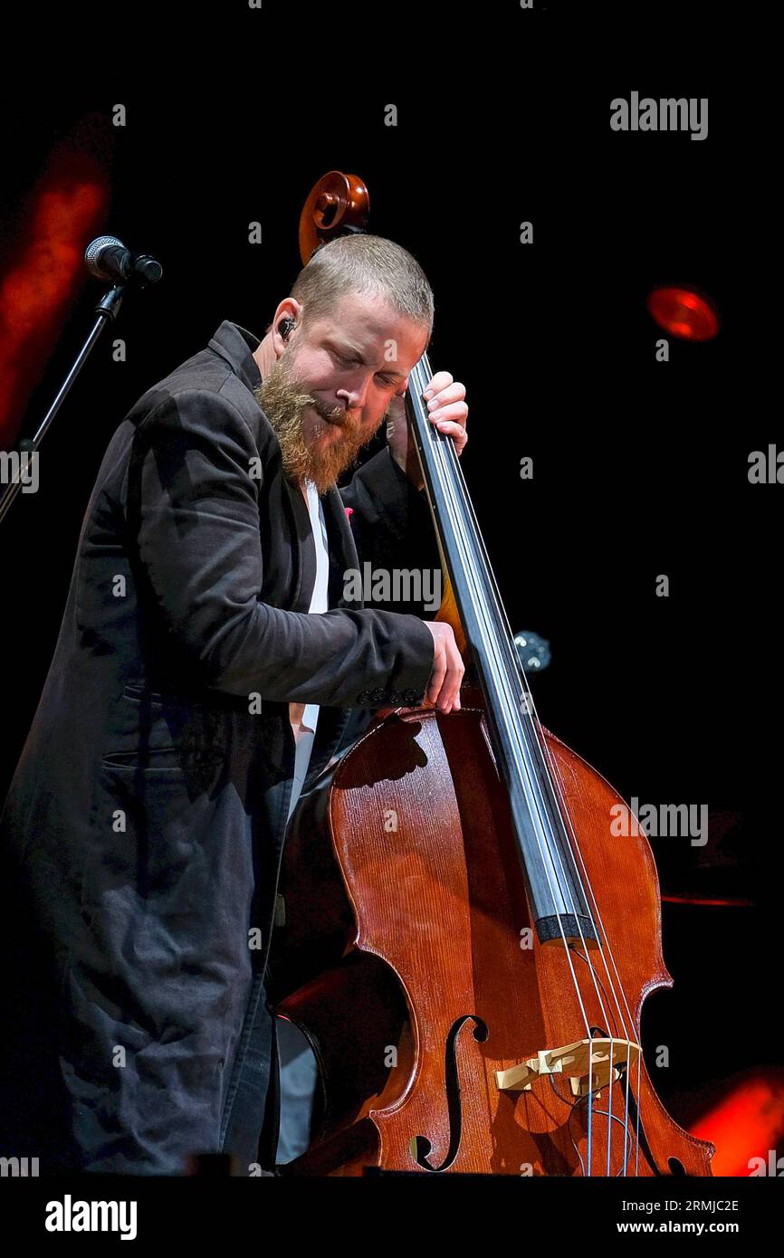 Portsmouth, UK. 27th Aug, 2023. Ted Dwane, vocalist, bass guitarist ...