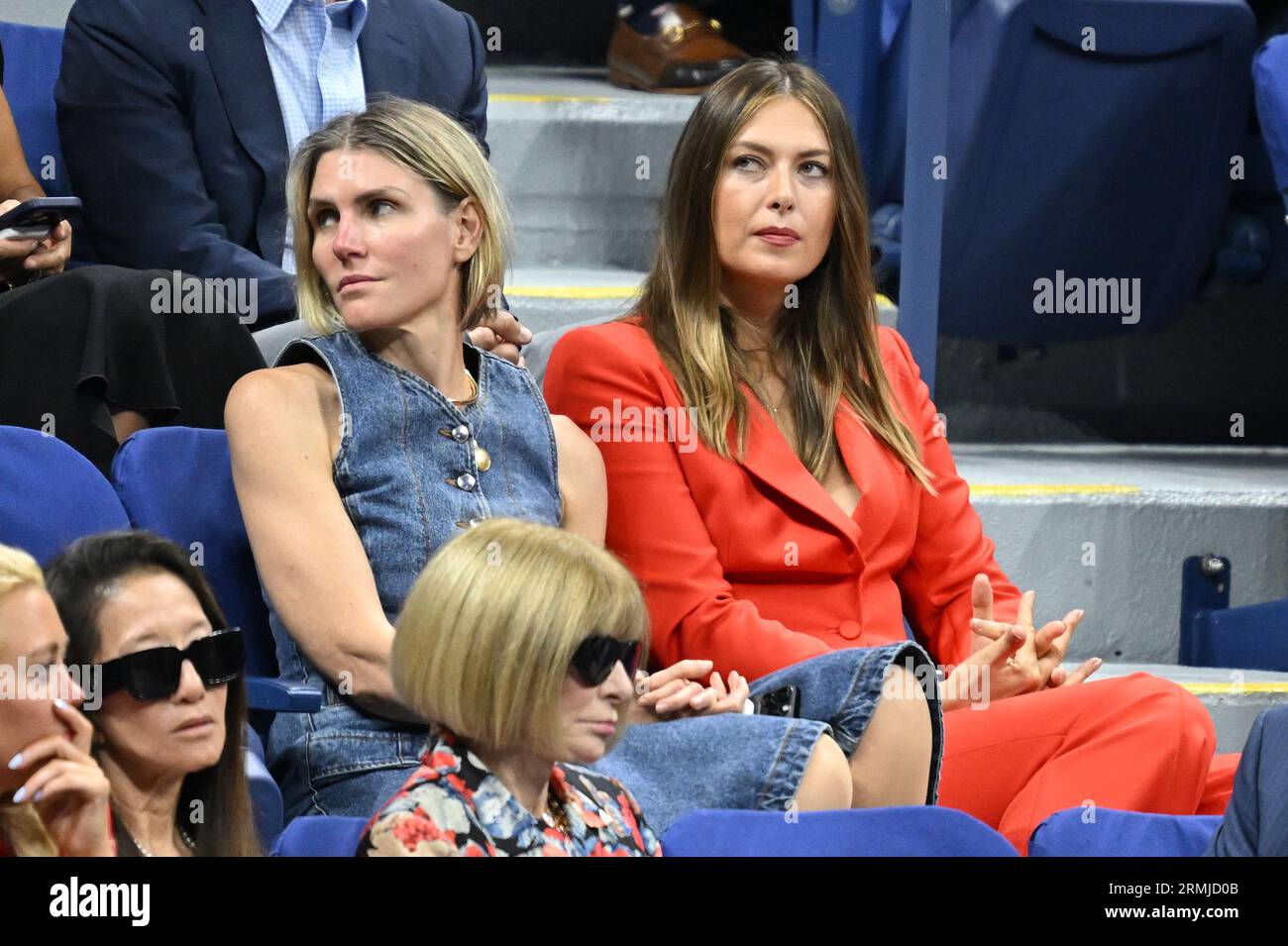 New York, USA. 28th Aug, 2023. Russian tennis player Maria Sharapova (r ...