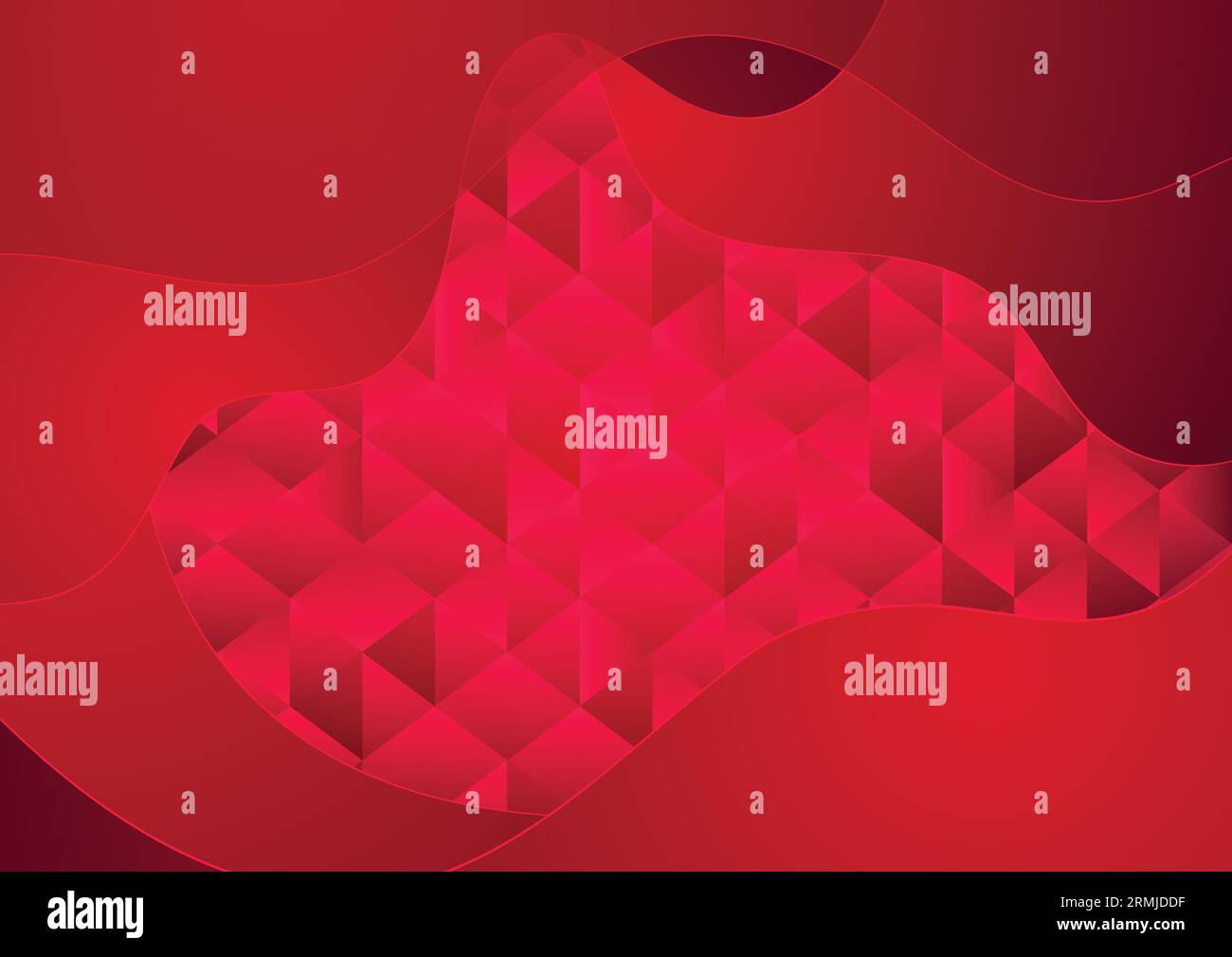 Corporate red low poly background with waves abstract background ...