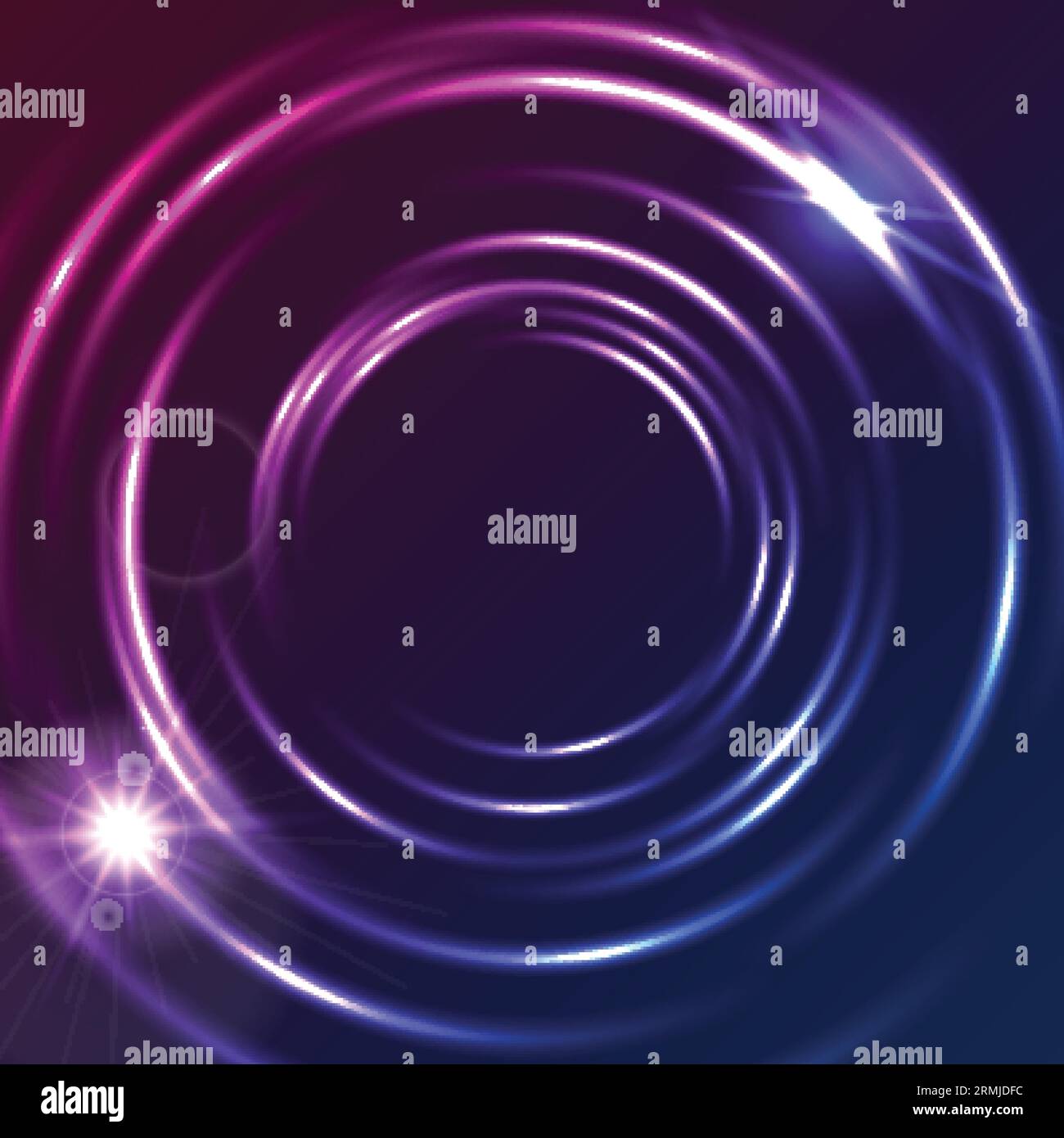 Shiny blue purple glowing neon colorful circles abstract background ...