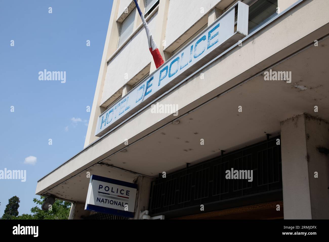 Annecy , France - 07 21 2023 : hotel de police nationale sign text ...
