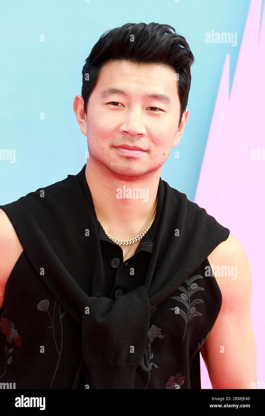 Simu Liu attends the "Barbie" European Premiere at Cineworld Leicester ...