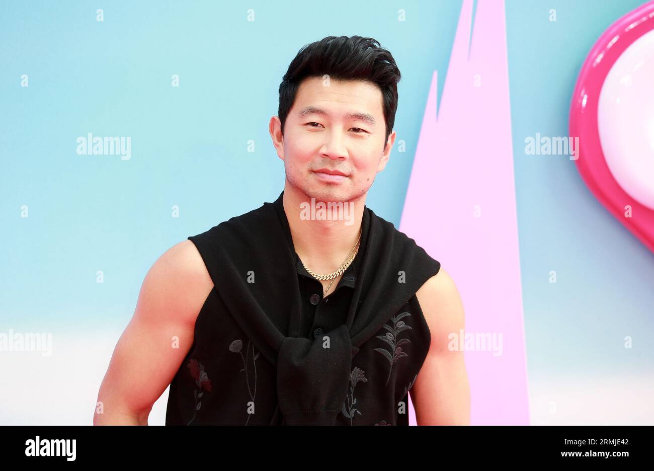 Simu Liu attends the "Barbie" European Premiere at Cineworld Leicester ...