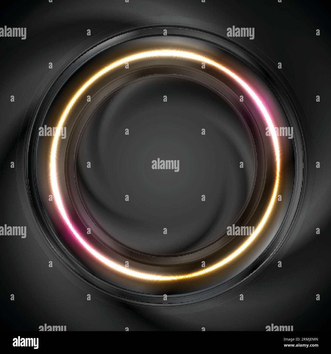 Black and bright neon circular shapes abstract background. Vector design Stock Vector Image ...