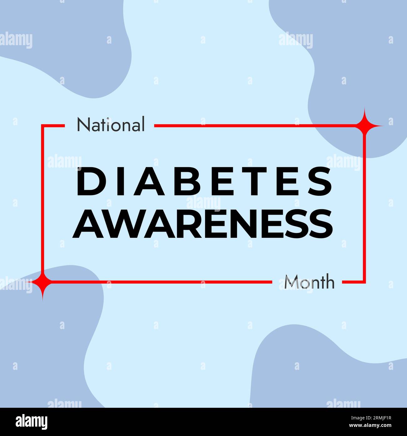Illustration of national diabetes awareness month text with abstract ...