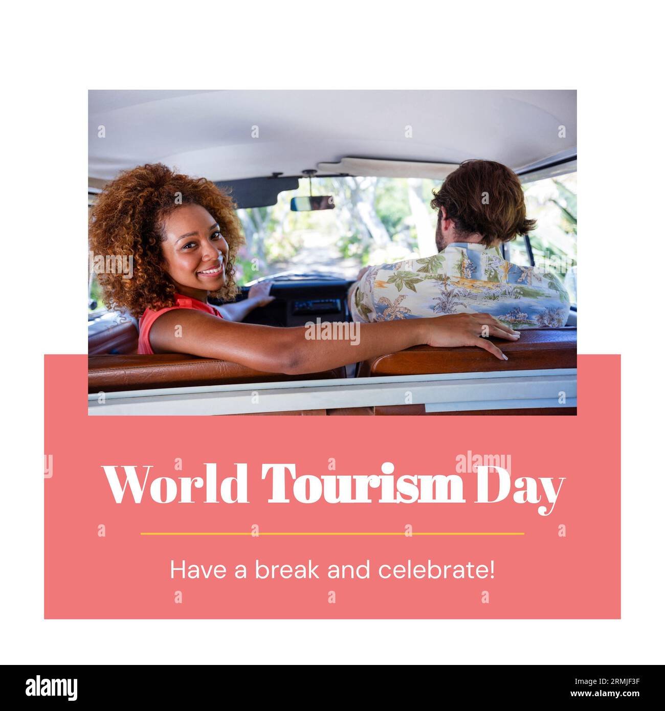 Composite of have a break and celebrate world tourism day text over ...