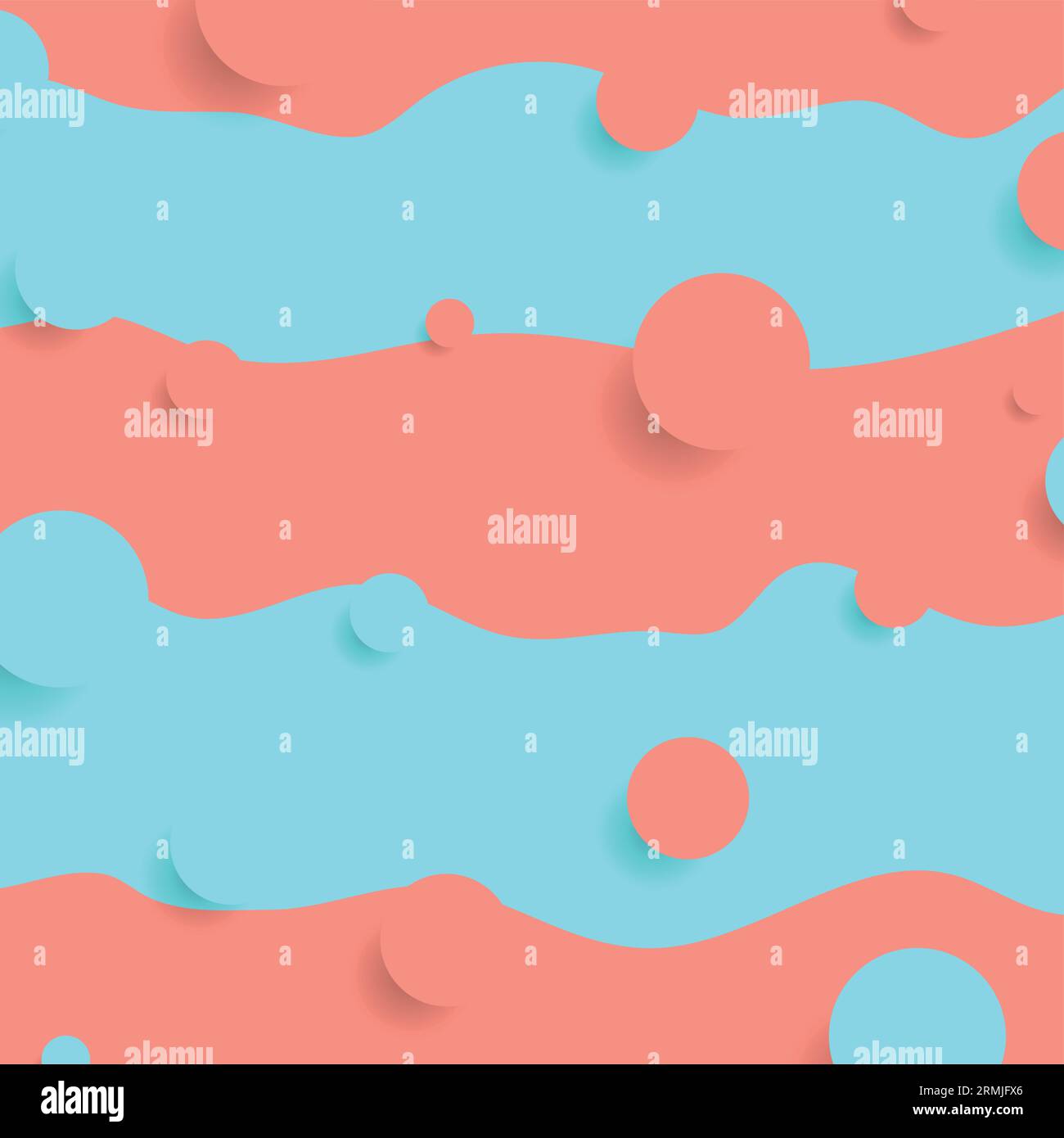 Bright abstract circles and waves minimal background. Vector pastel ...