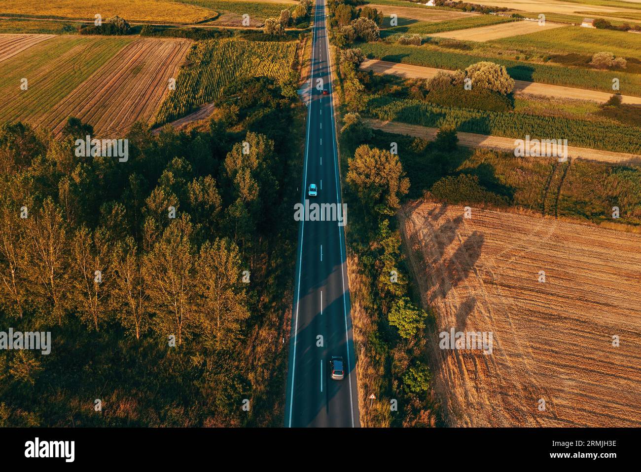 Aerial view of highway traffic hi-res stock photography and images - Alamy