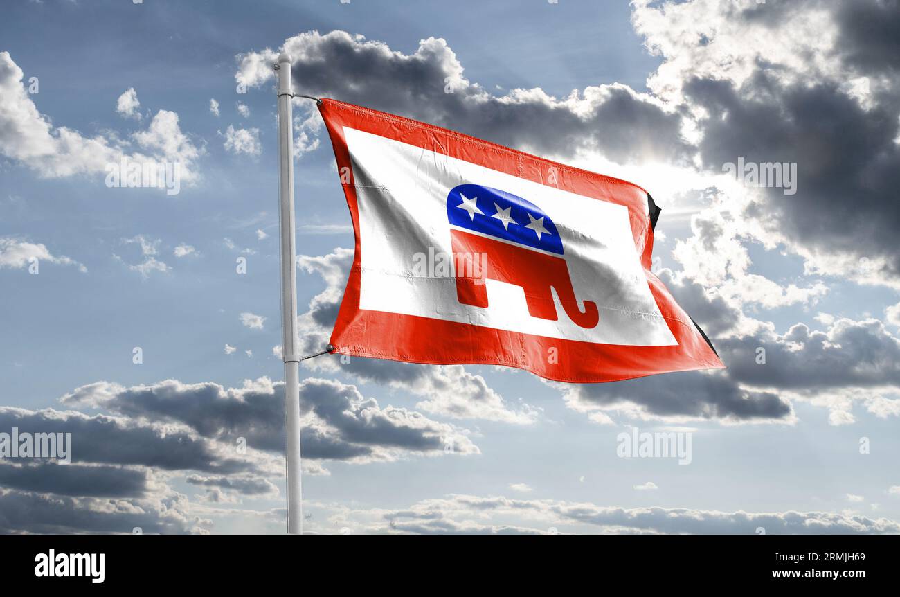 us washington 24.08.23. American Republican Flag election 2024 Stock ...
