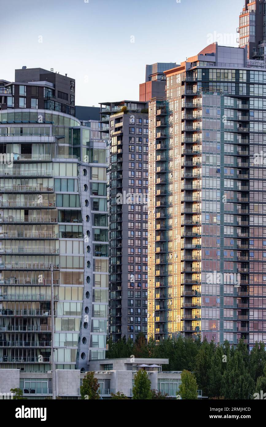 High-rise Apartment Buildings in Downtown Vancouver, British Columbia ...