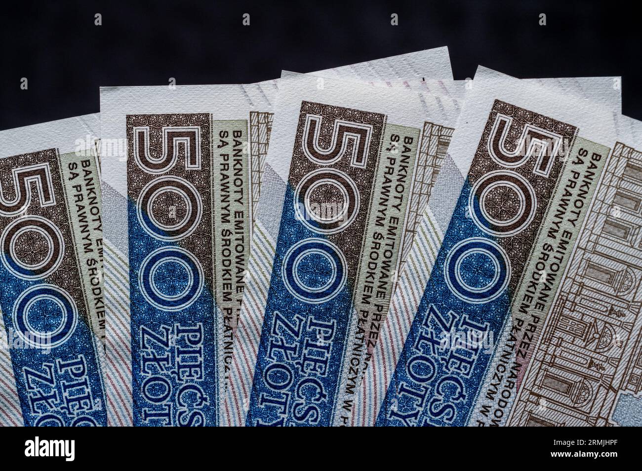 A closeup of Polish 500 banknotes Stock Photo - Alamy