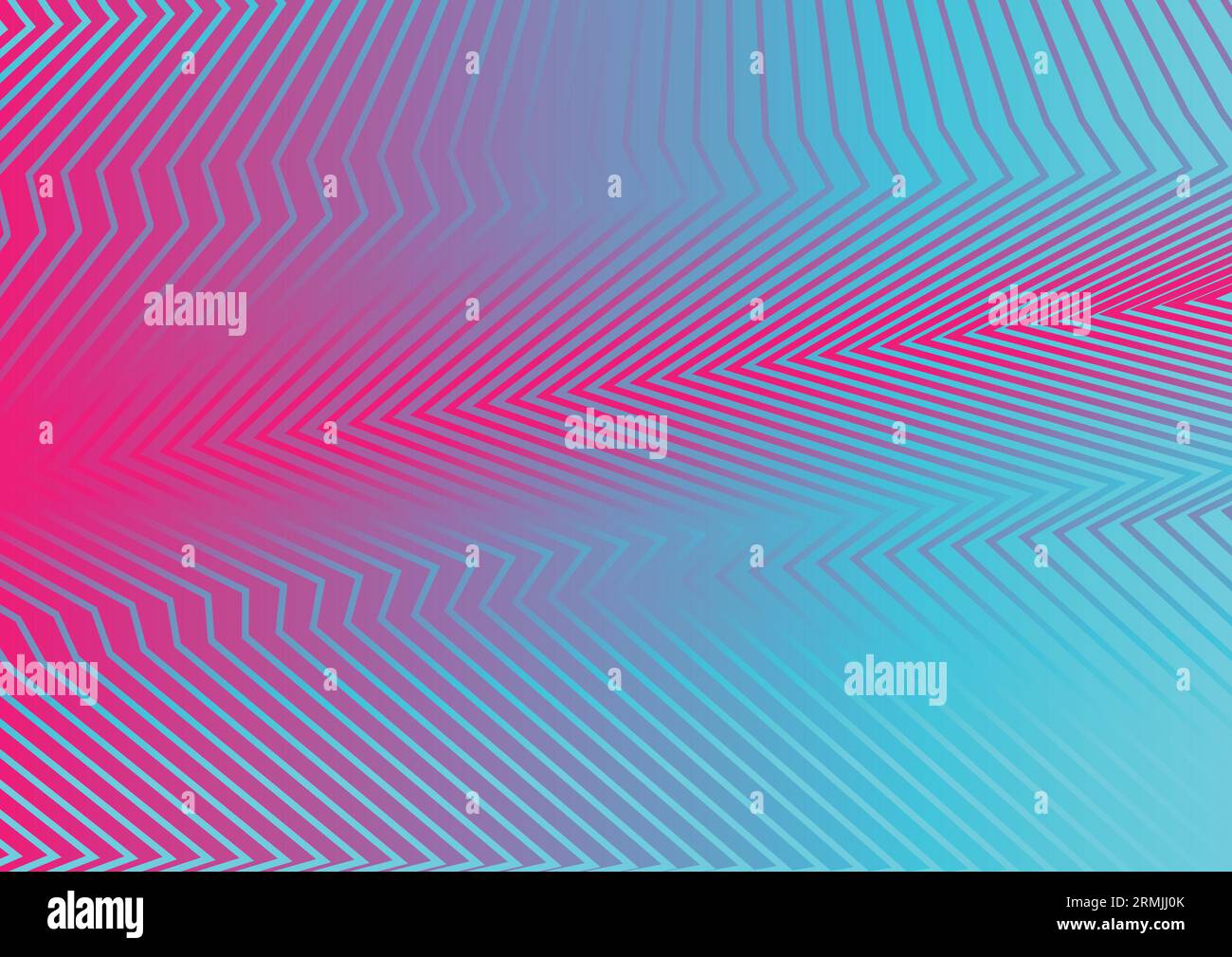 Pink and blue abstract curved refracted lines holographic background ...