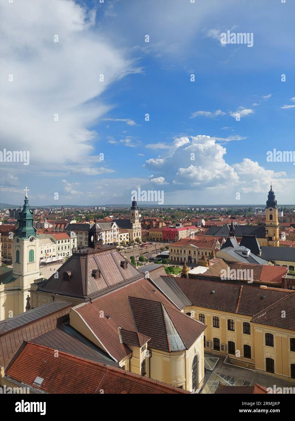 An aerial view of the city skyline in Romania Stock Photo - Alamy