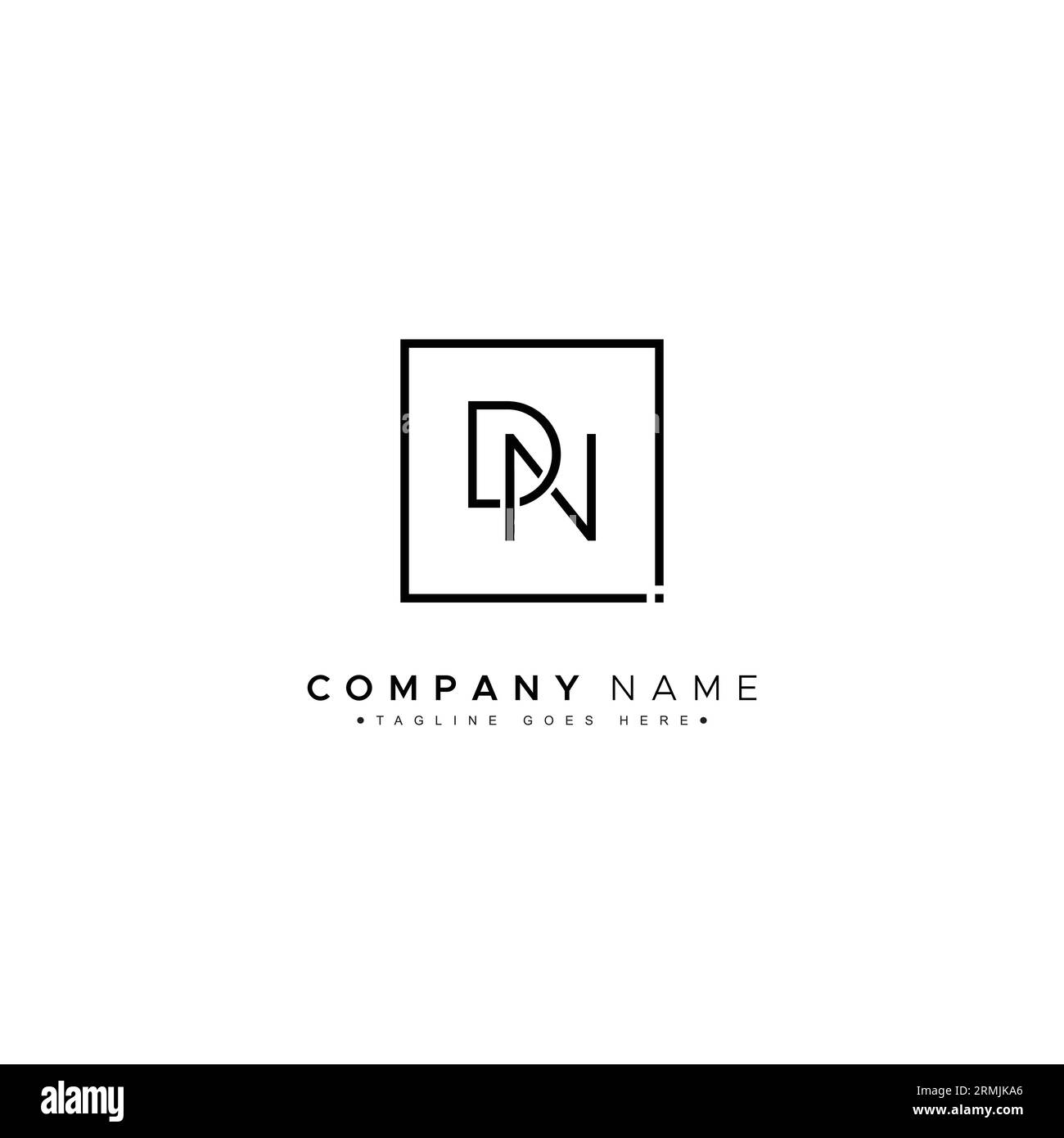 DN Vector Logo Template - Simple Icon for Initial Letter D and N ...
