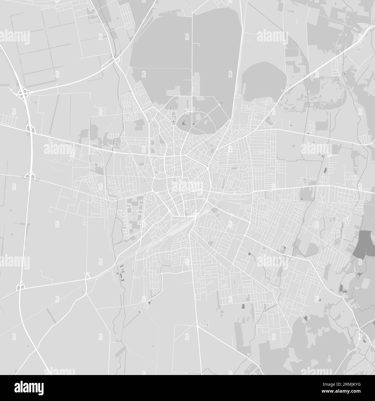 Grey background map of Debrecen, Hungarian city Stock Vector Image ...