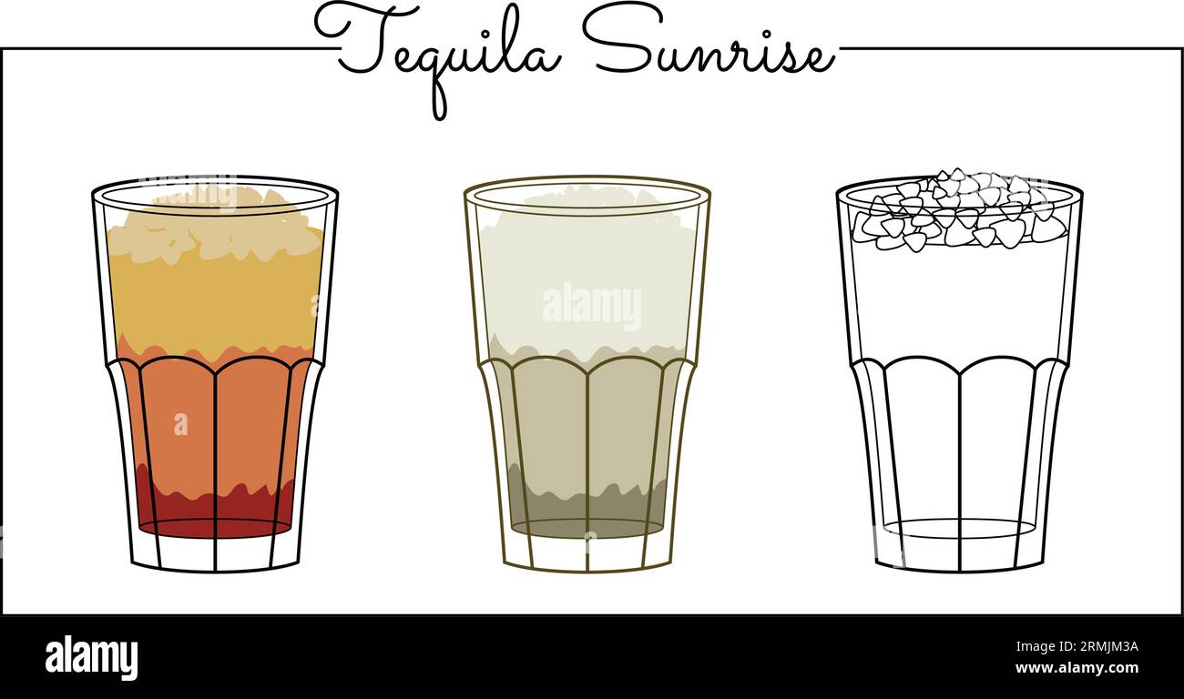 Vector alcohol drink line art illustration Stock Vector Image & Art - Alamy