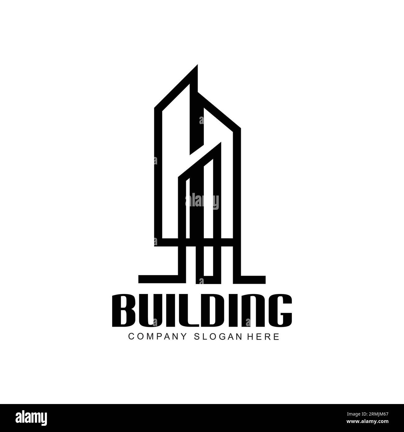 Skyline logo design Black and White Stock Photos & Images - Alamy