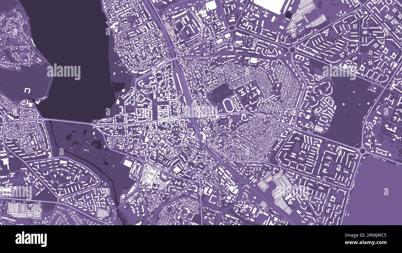 Purple Ternopil map, Ukraine, detailed municipality map, skyline ...