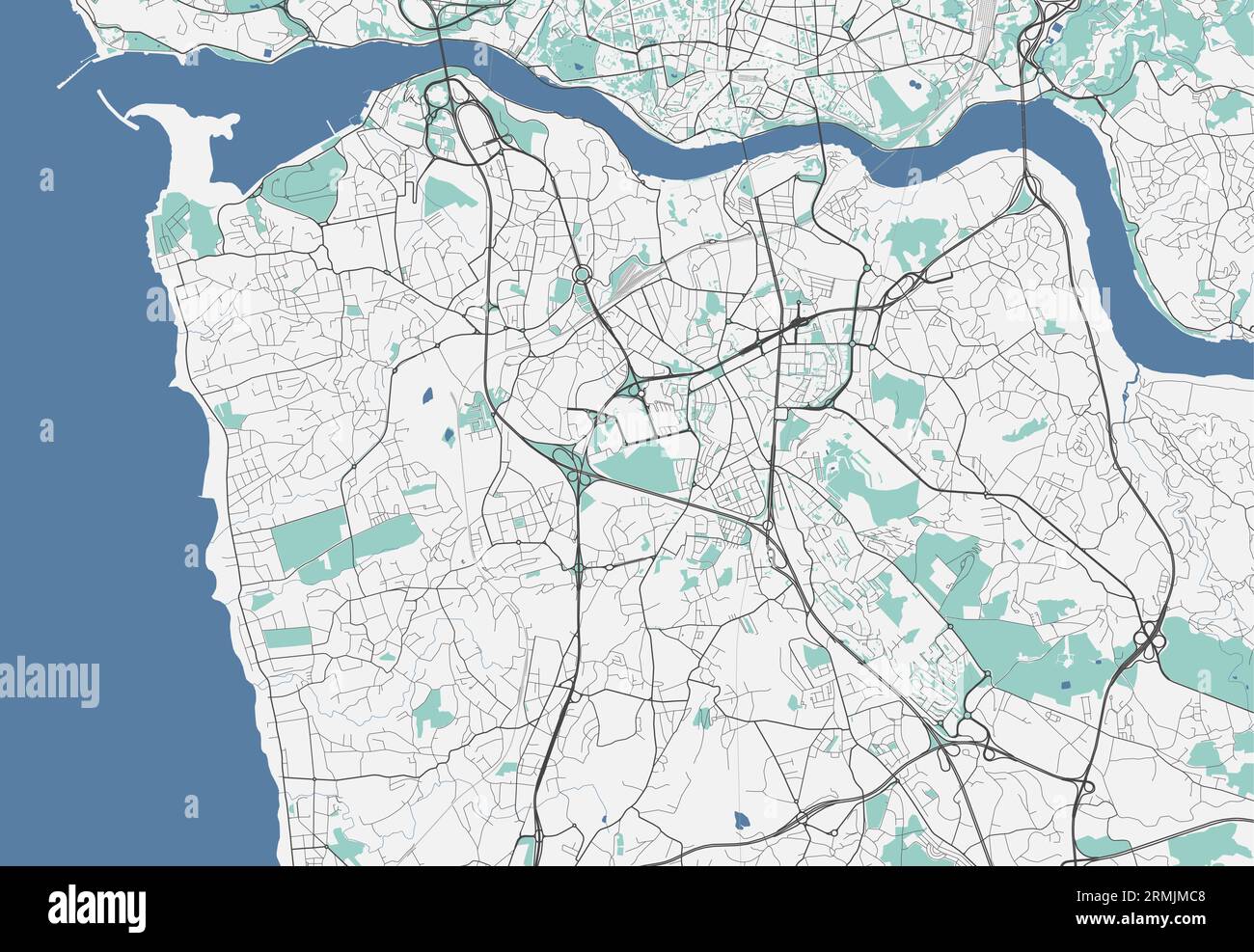 Vila nova de gaia vector map Stock Vector Images - Alamy