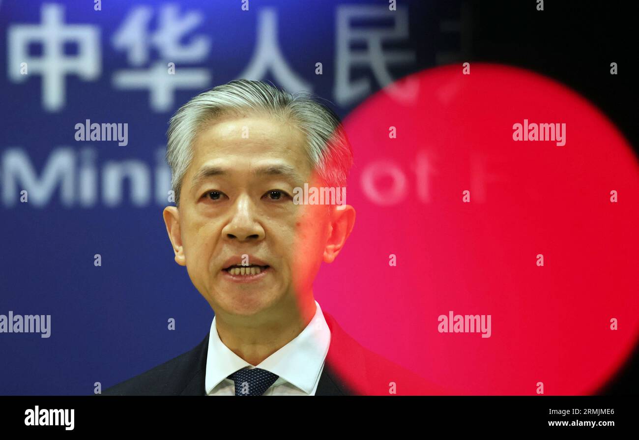 Wang Wenbin, a spokesperson of the Ministry of Foreign Affairs of China ...
