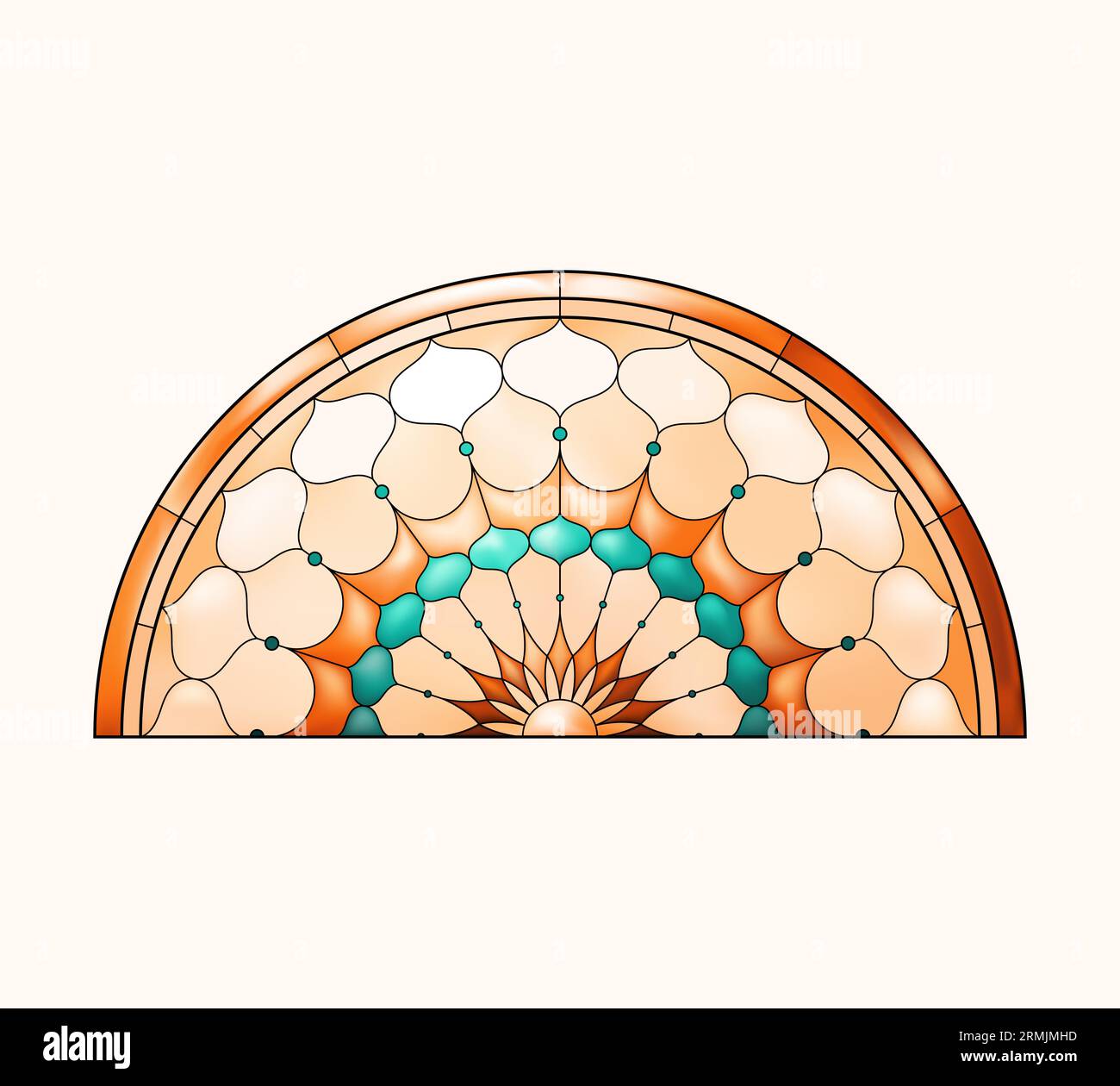 Stained Church glass semicircle shape Stock Vector Image & Art - Alamy